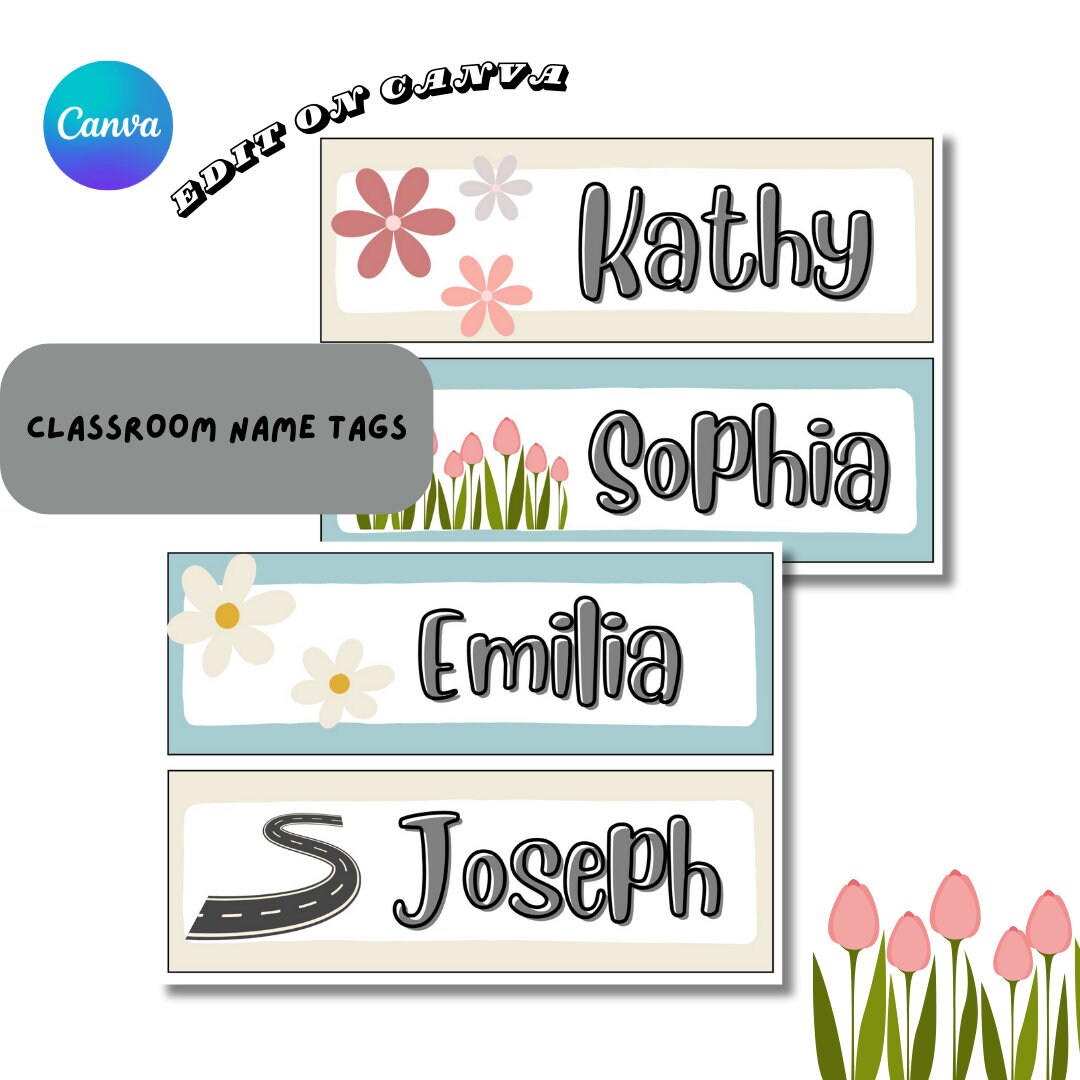 TEACHER School Classroom Name Tags Locker Tags Primary Name Tags Cute ...