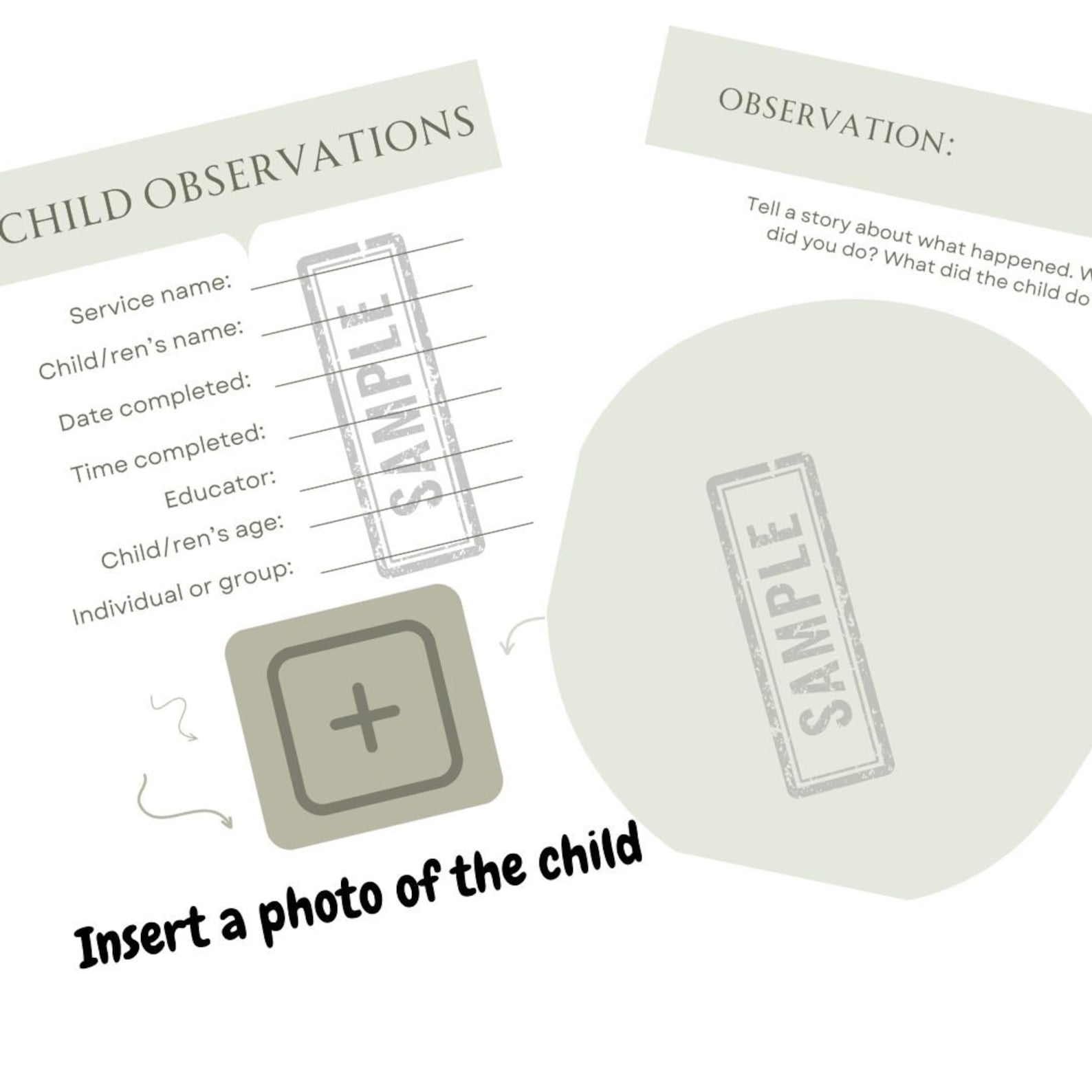 Learning Story Observation Template Early Years Custom Observational ...