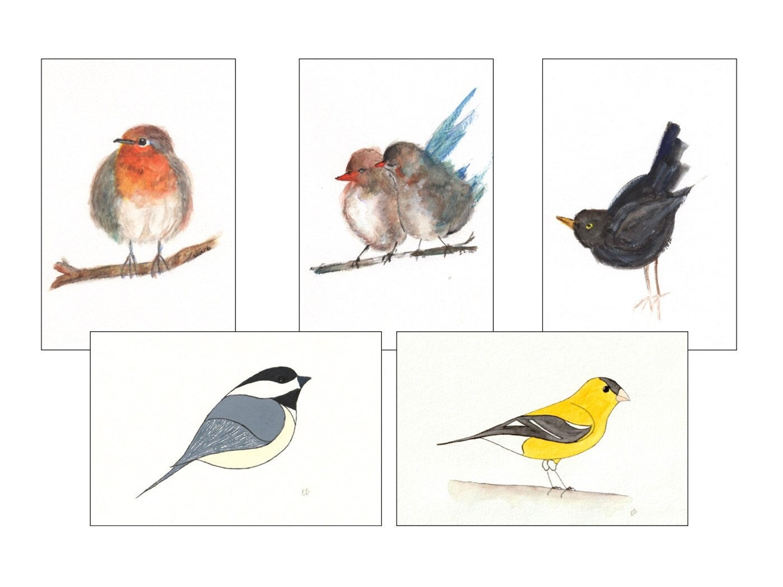 Bird Bundle! (limited Edition Print Set) by Emma and Rachelle Brown - Etsy