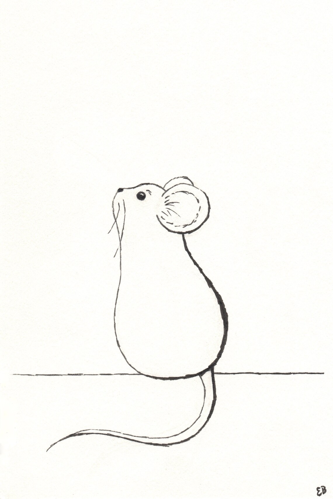 Mouse Pen & Ink Drawing limited Edition Print by Emma Brown - Etsy