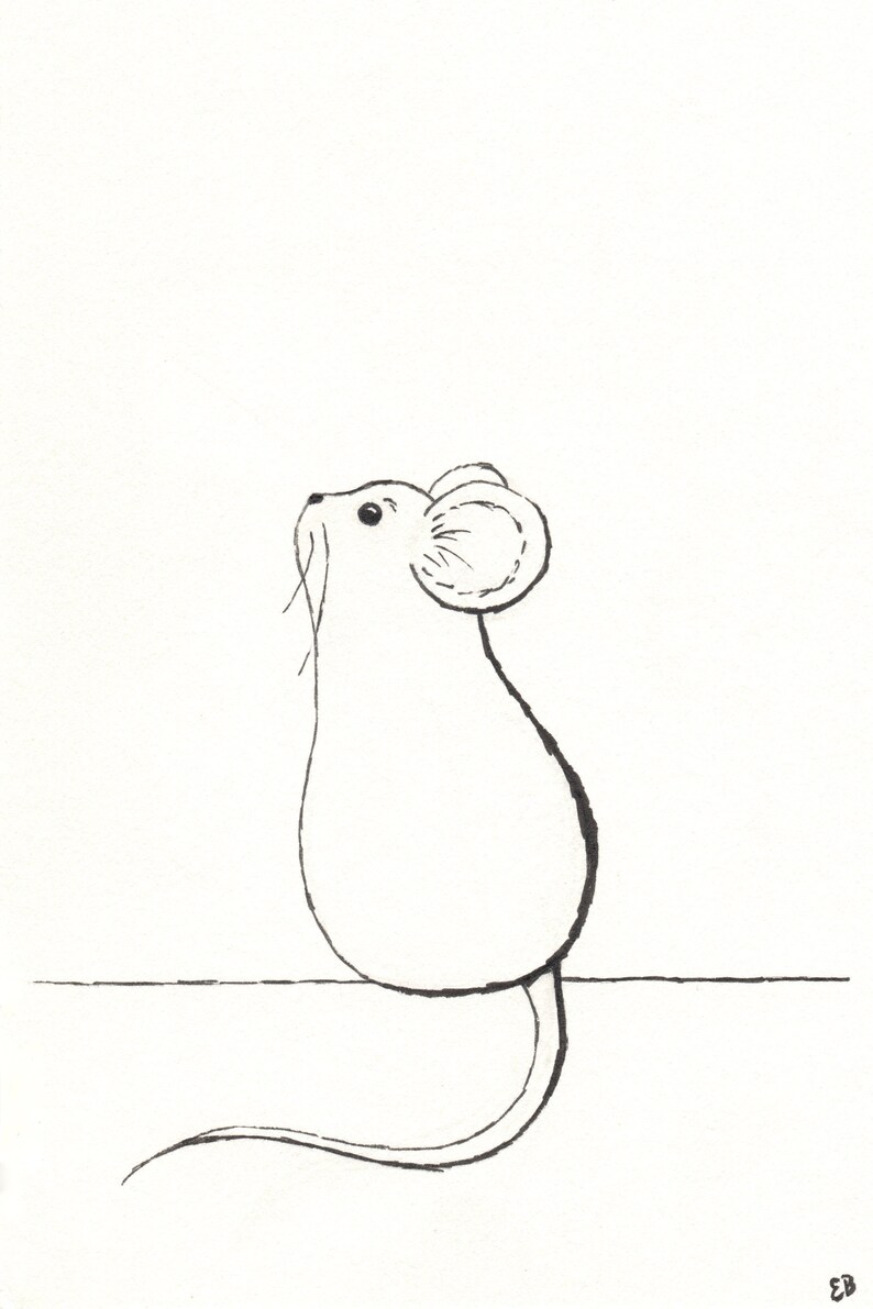 Mouse Pen & Ink Drawing (limited Edition Print) by Emma Brown - Etsy