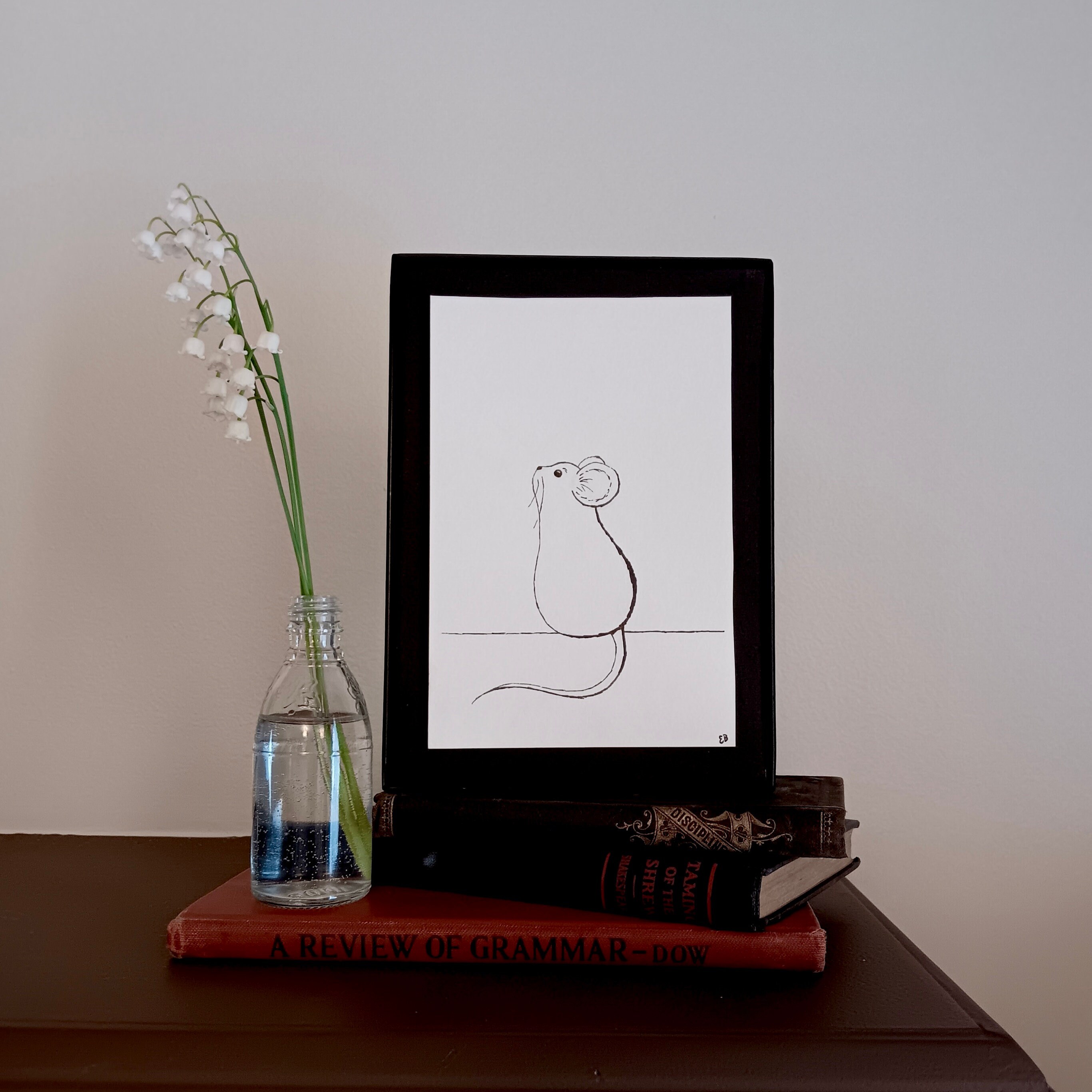 Mouse Pen & Ink Drawing original, 4 by 6 by Emma Brown - Etsy