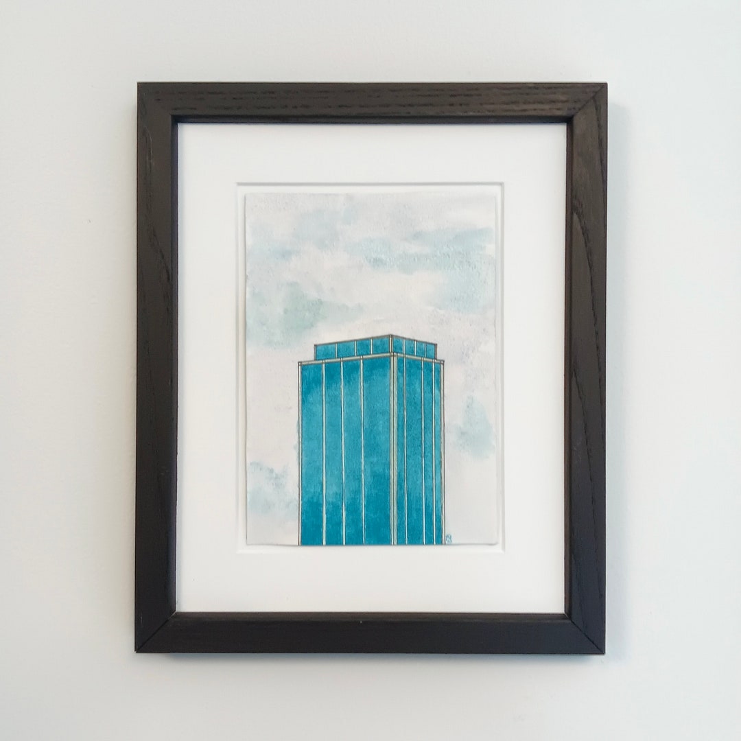 Glass Skyscraper Watercolor Painting (limited Edition Print) by Emma ...