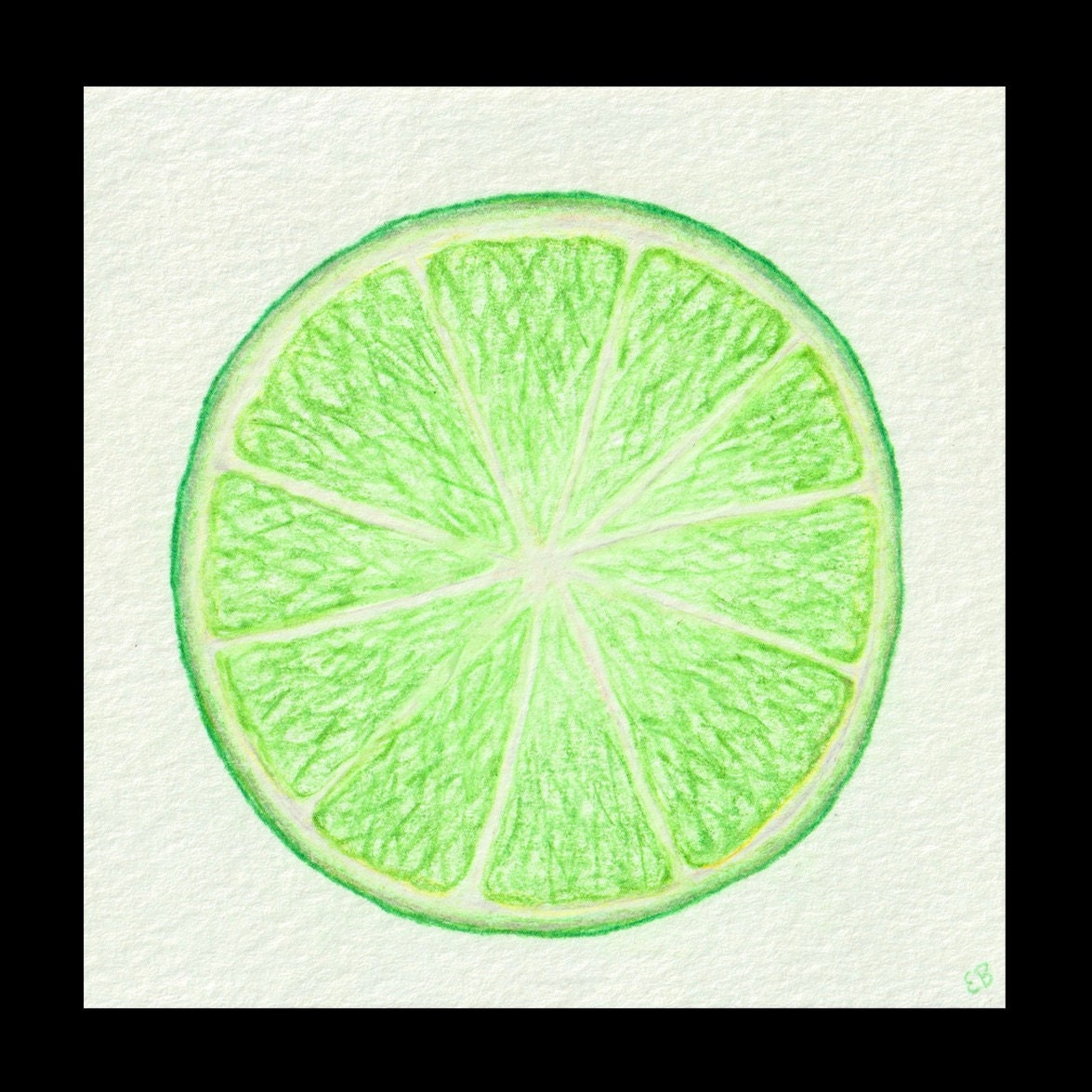 Lime Slice Colored Pencil Drawing (limited Edition Print) by Emma Brown ...