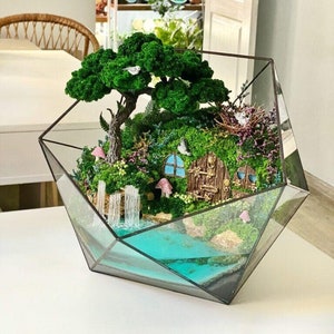 Geometric Terrarium "fairy Tale" With Preserved Moss, Gift for Wife ...