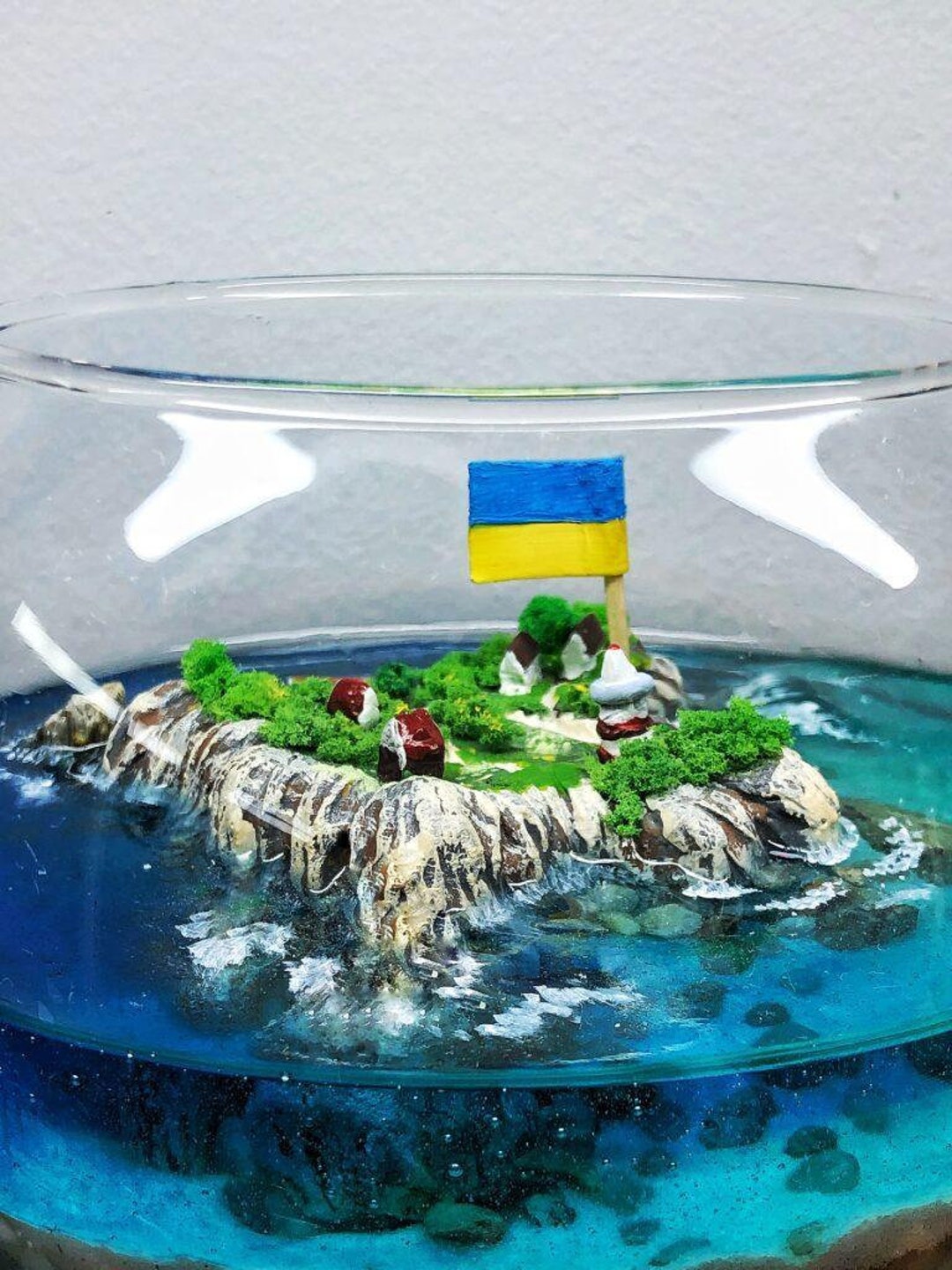 Handmade Terrarium Moss "snake Island is Ukraine",unique Gift for ...