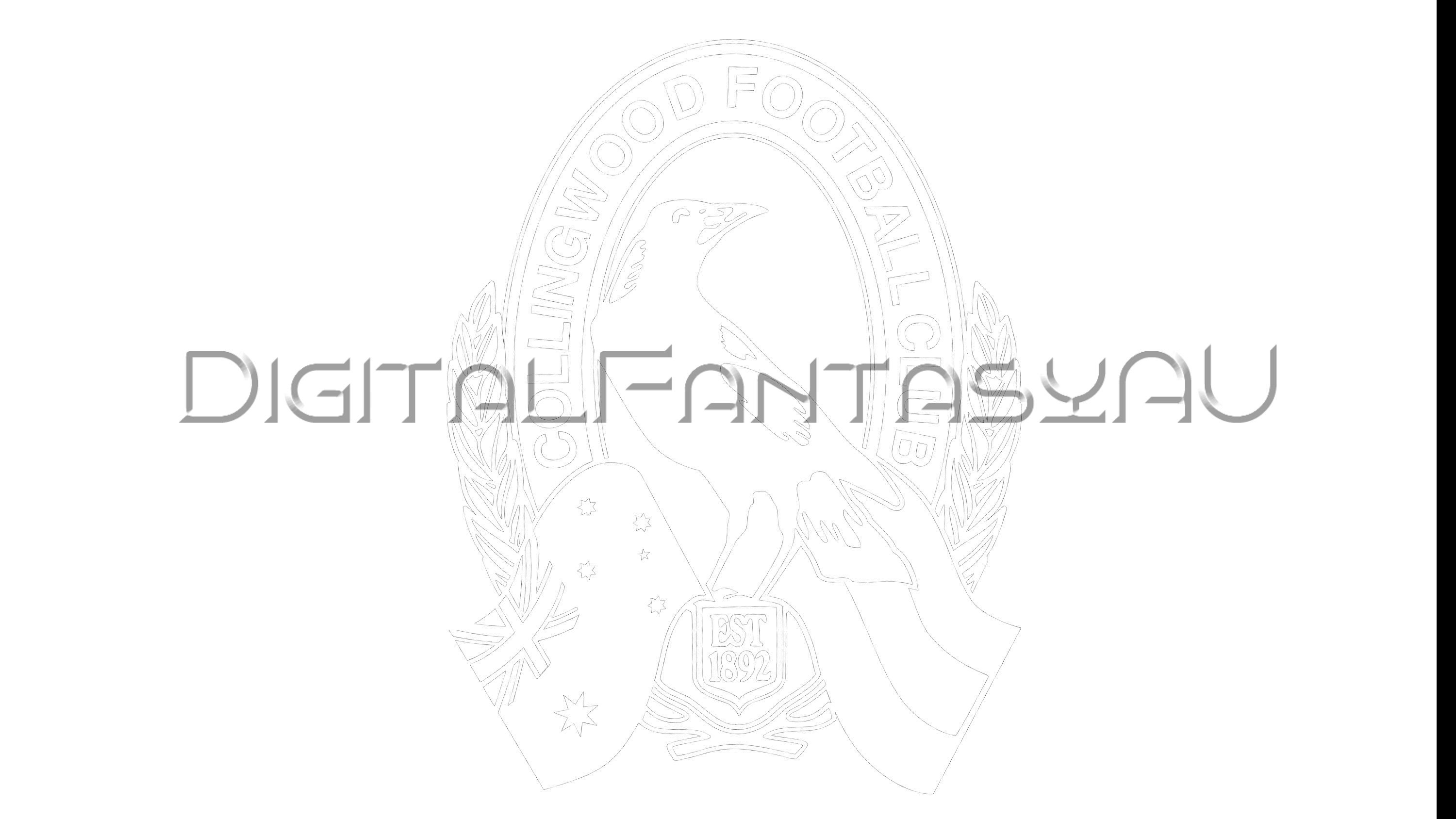 AFL SVG Collingwood Magpies FC Pies Logo Vector File Digital - Etsy