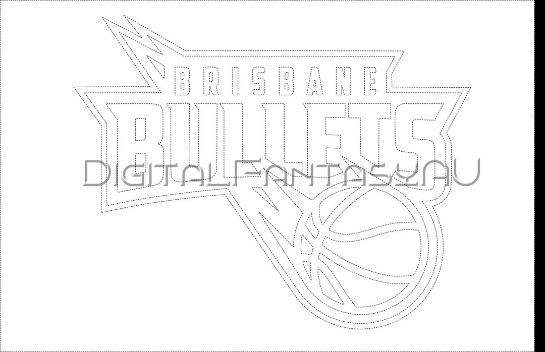 NBL SVG Brisbane Bullets Basketball Logo Vector File Digital Download ...