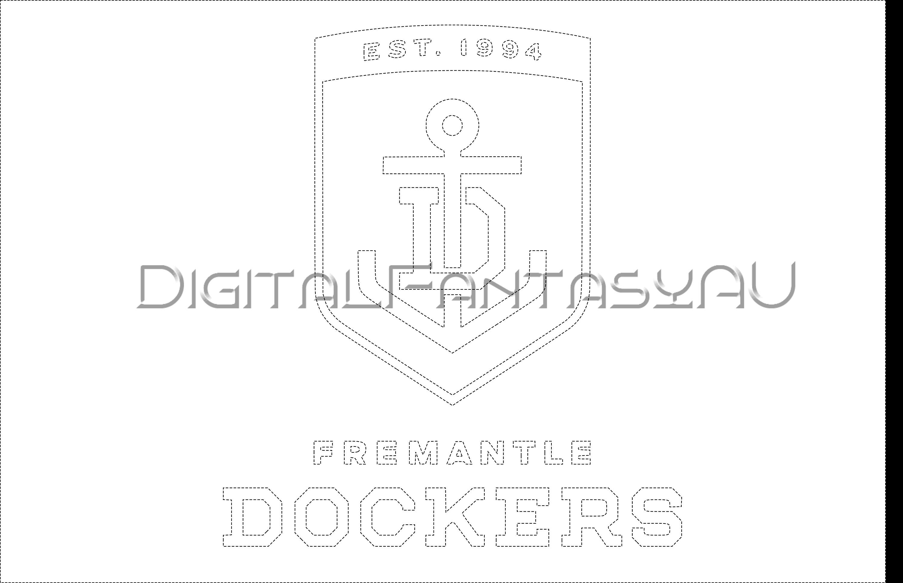 AFL SVG Fremantle Dockers Logo Vector File Digital Download Laser Cut ...