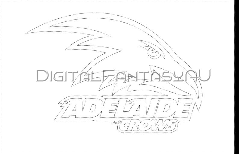 AFL SVG Adelaide Crows Logo Vector File Digital Download Laser Cut ...