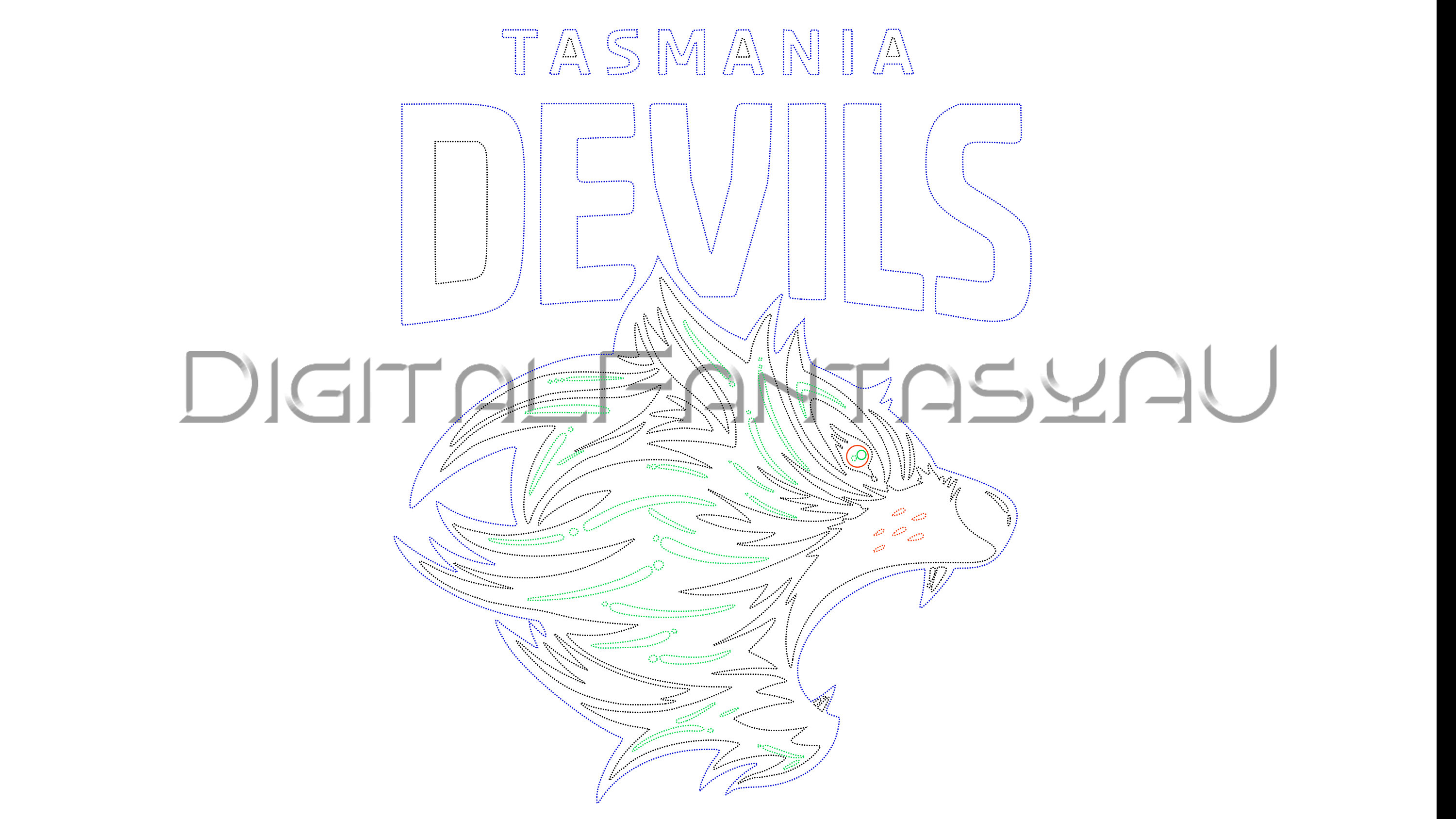AFL SVG Tasmania Devils Logo Vector File Digital Download Laser Cut - Etsy