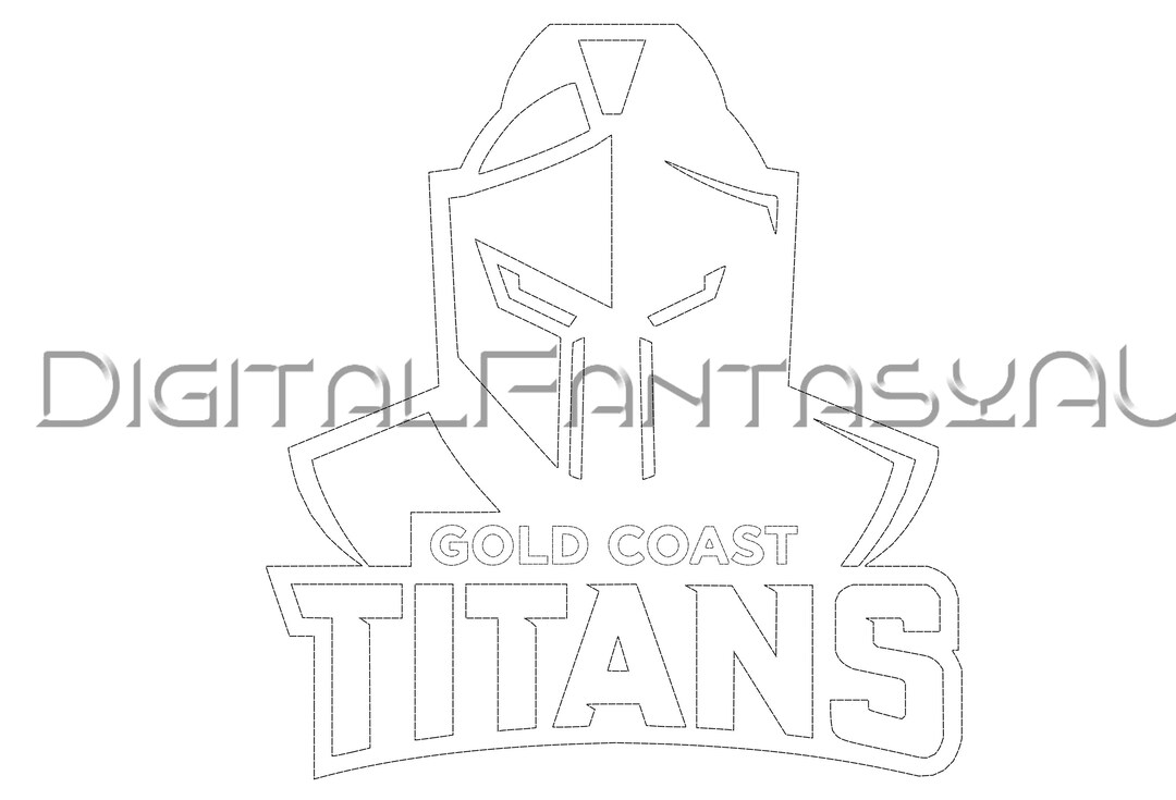 NRL SVG Gold Coast Titans Rugby Logo Vector File Digital - Etsy