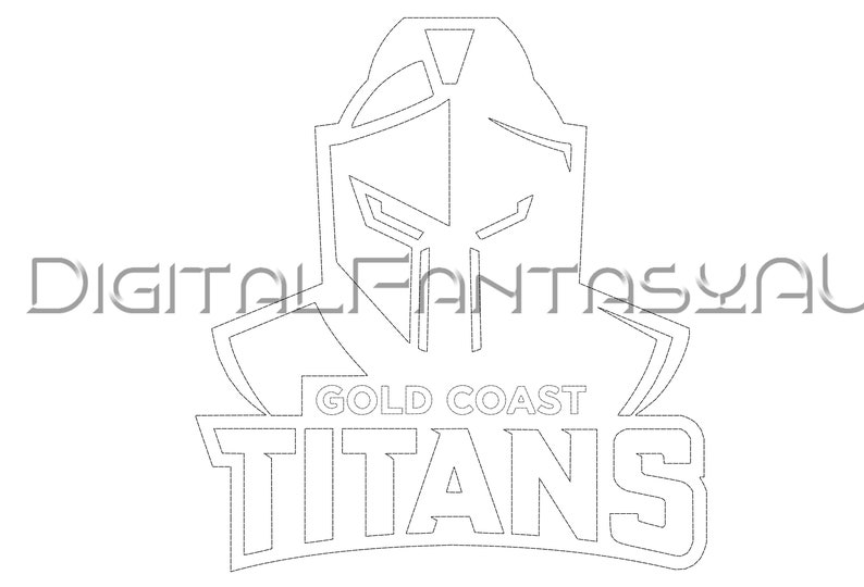 NRL SVG Gold Coast Titans Rugby Logo Vector File Digital - Etsy