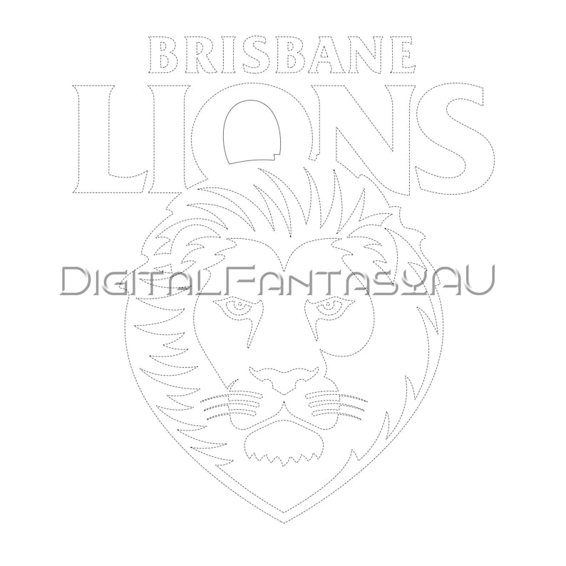 AFL SVG Brisbane Lions Logo Vector File Digital Download Laser - Etsy
