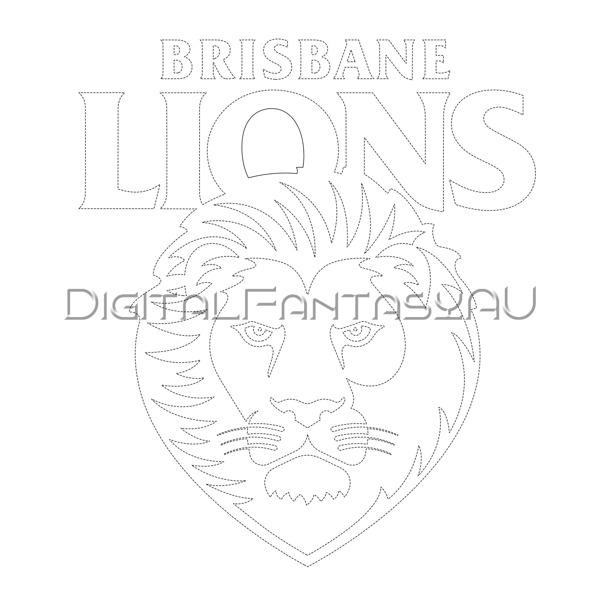 AFL SVG Brisbane Lions Logo Vector File Digital Download Laser - Etsy ...