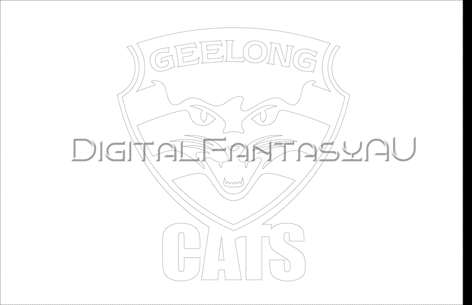 AFL SVG Geelong Cats Logo Vector File Digital Download Laser Cut - Etsy ...