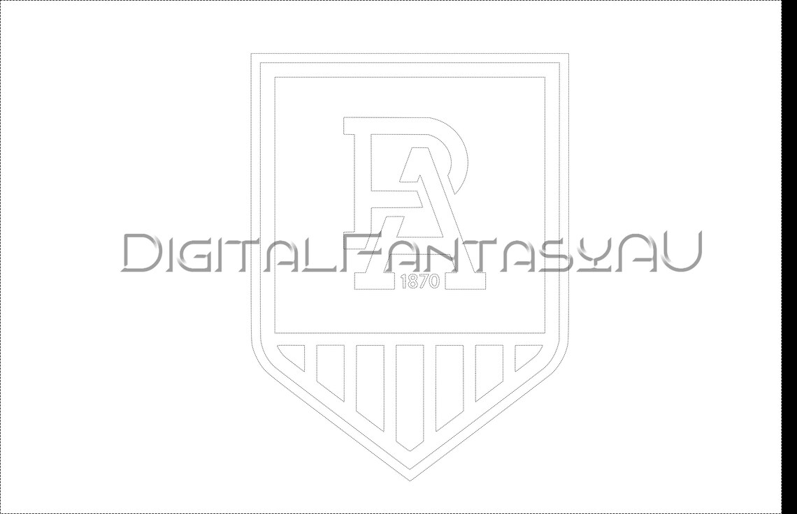AFL SVG Port Adelaide FC Logo Vektor Datei Digital Download Laser Cut ...