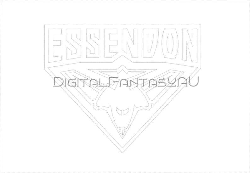 AFL SVG Essendon Bombers Logo Vector File Digital Download Laser Cut - Etsy