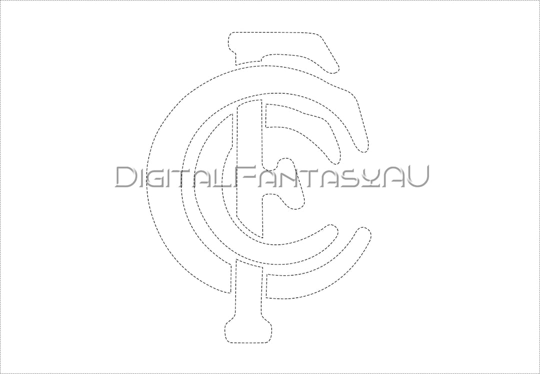 AFL SVG Carlton Blues Basic Logo Vector File Digital Download Laser Cut ...