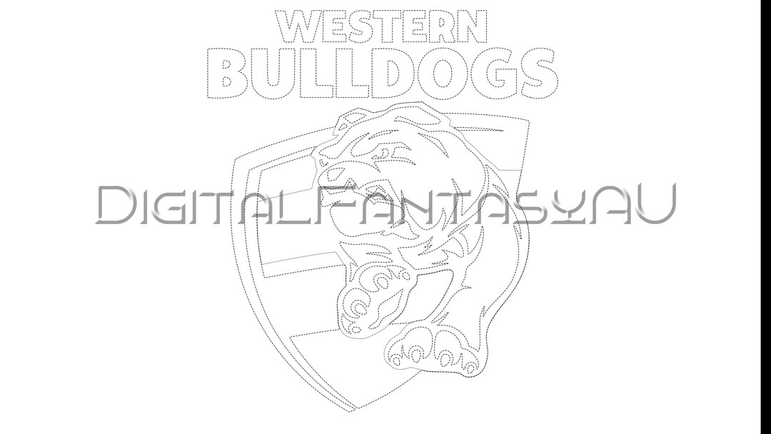 AFL SVG Western Bulldogs Footscray Logo Vector File Digital Download ...