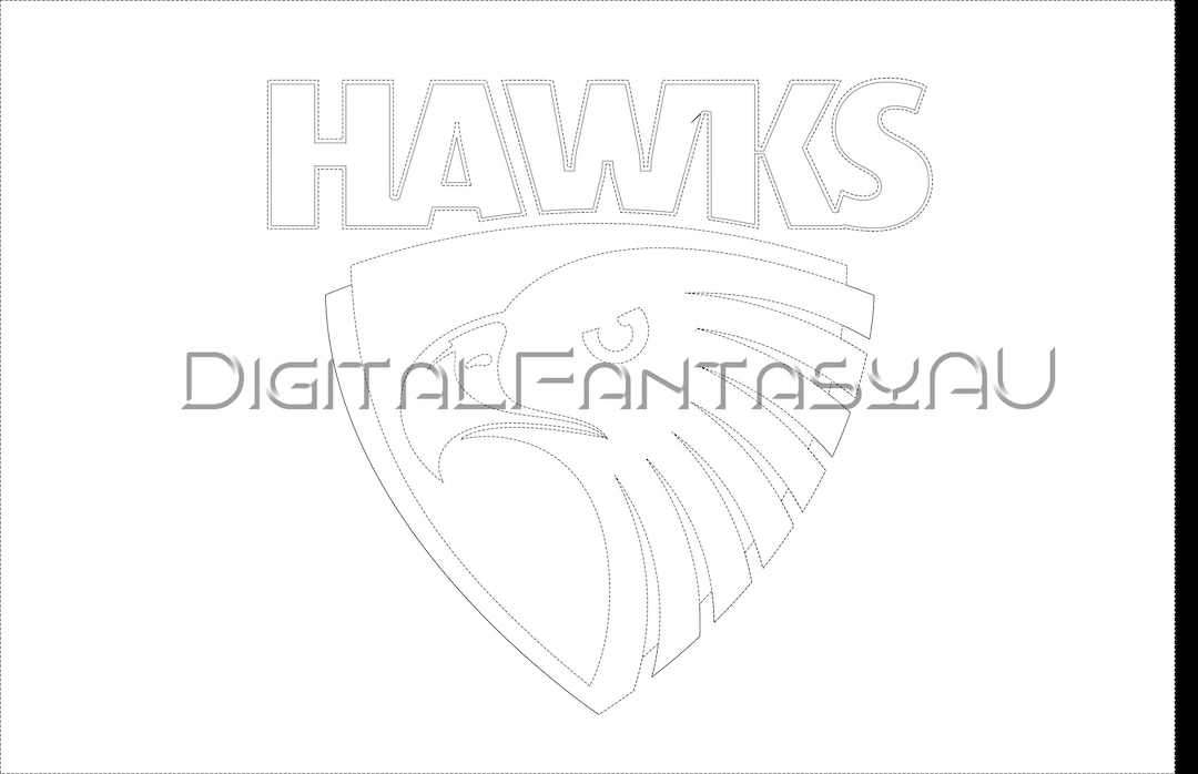 AFL SVG Hawthorn Hawks Logo Vector File Digital Download Laser Cut ...