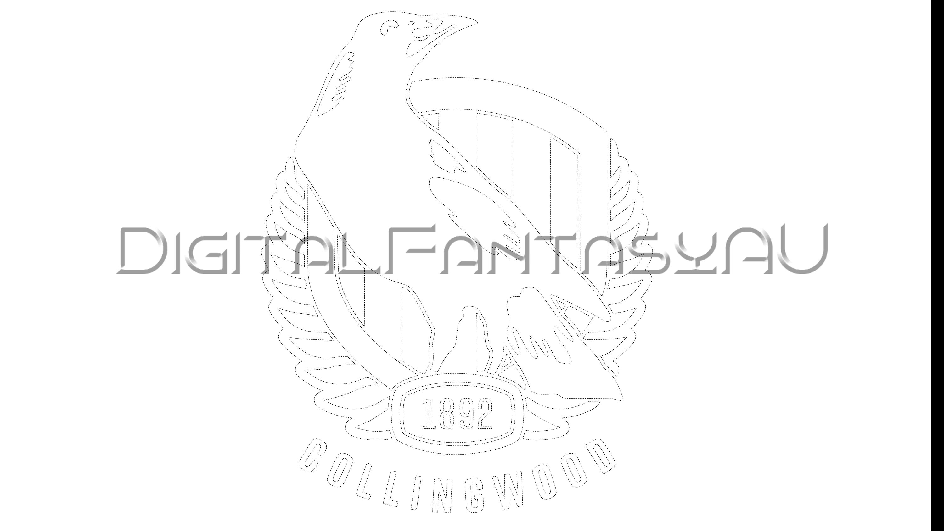 AFL SVG Collingwood Magpies Pies Logo Vector File Digital Download ...