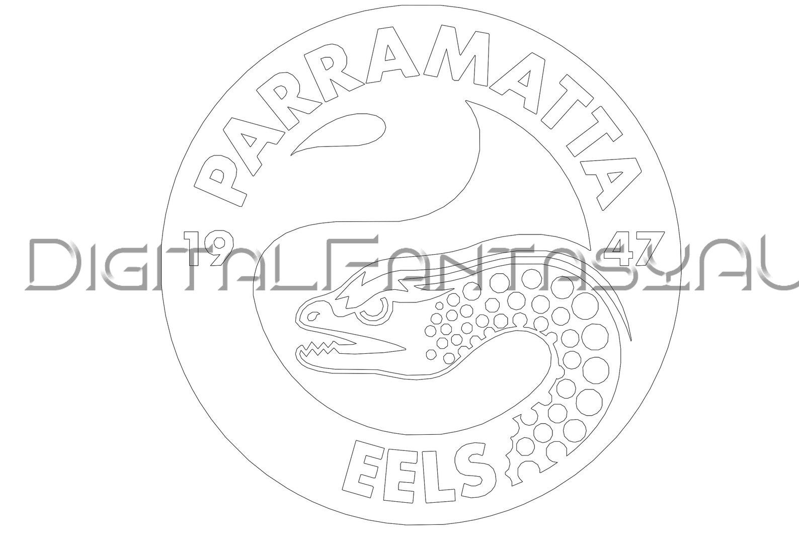 NRL SVG Parramatta Eels Rugby Logo Vector File Digital Download Laser ...