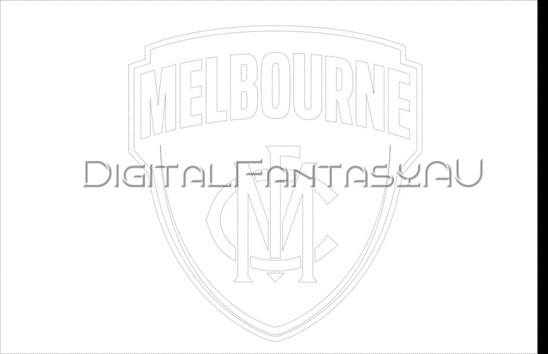 AFL SVG Melbourne Demons Logo Vector File Digital Download Laser Cut - Etsy