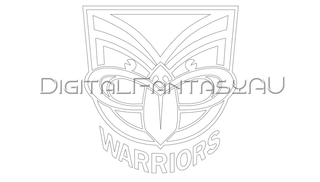 NRL SVG New Zealand Warriors Rugby Logo Vector File Digital Download ...