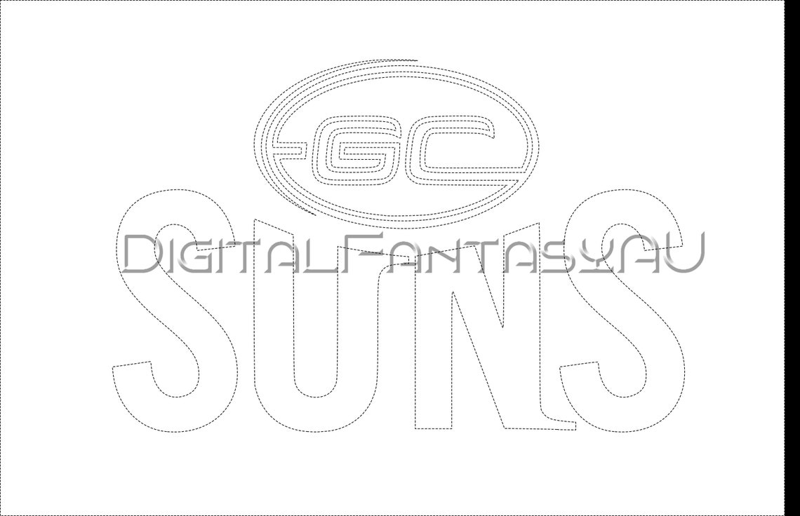 AFL SVG Gold Coast Suns Logo Vector File Digital Download Laser Cut ...
