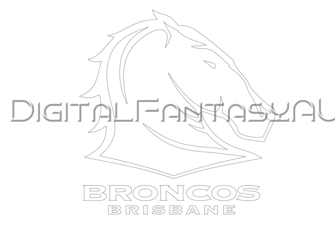 NRL SVG Brisbane Broncos Rugby Logo Vector File Digital Download Laser ...