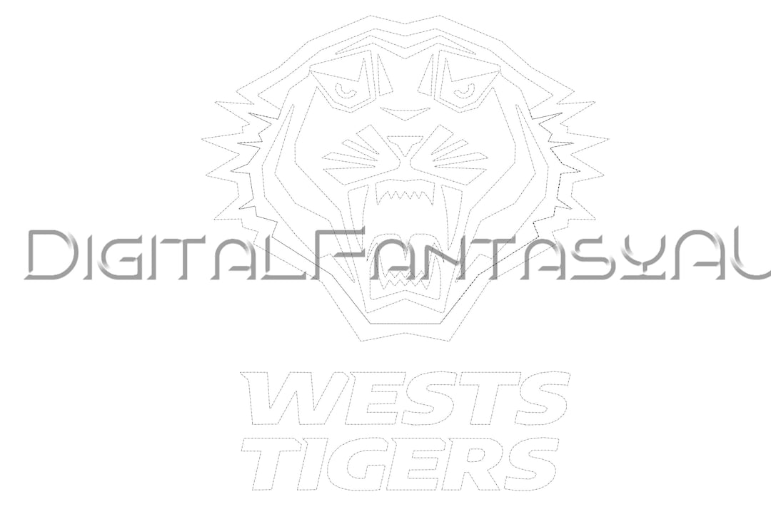 NRL SVG Wests Tigers Rugby Logo Vector File Digital Download - Etsy