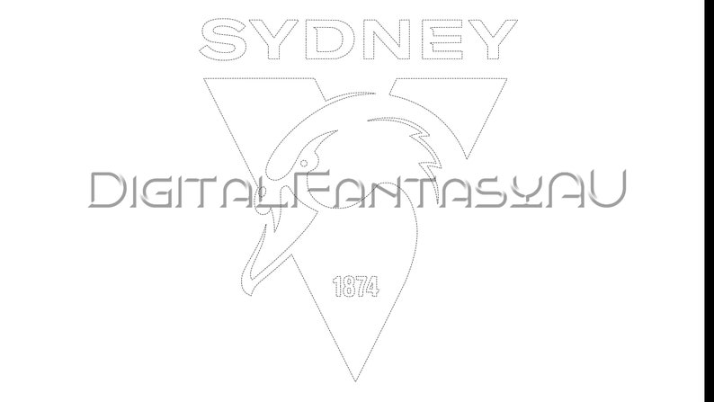 AFL SVG Sydney Swans Logo Vector File Digital Download Laser Cut - Etsy