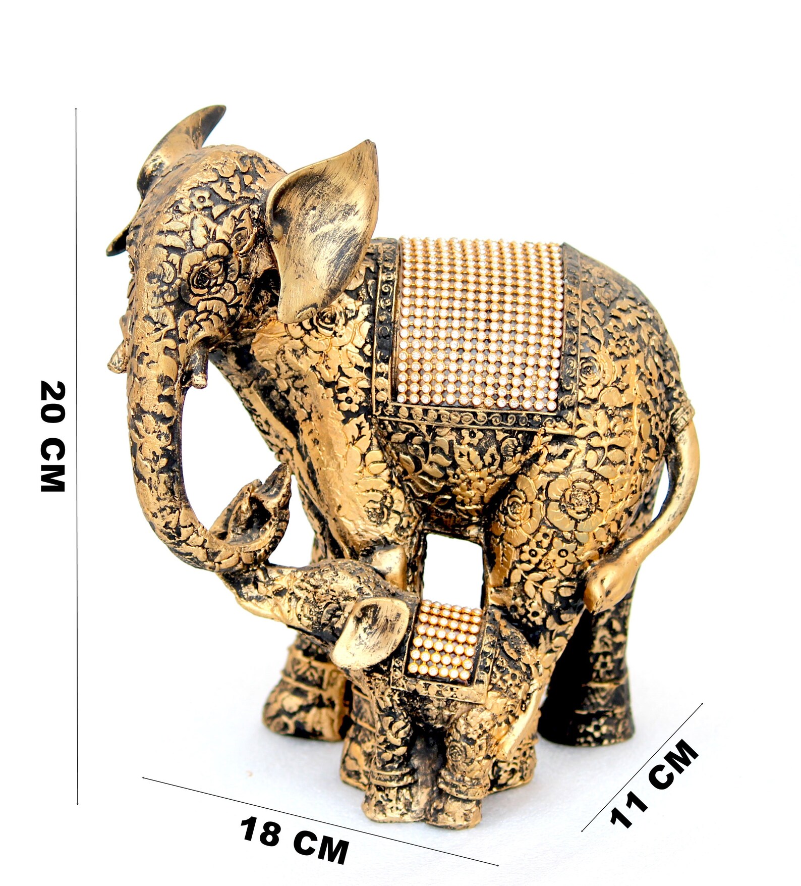 Majestic Elegance: Resin Elephant Statue for Home Décor, Living Room ...