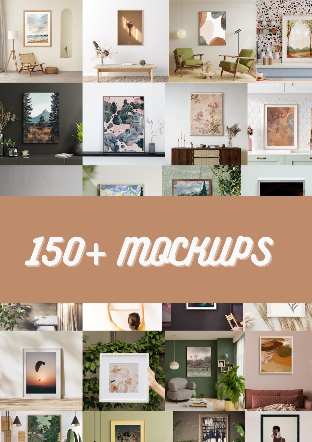 150+ Canva Mock up Bundle | Editable Frame Mock-ups for Etsy Sellers ...