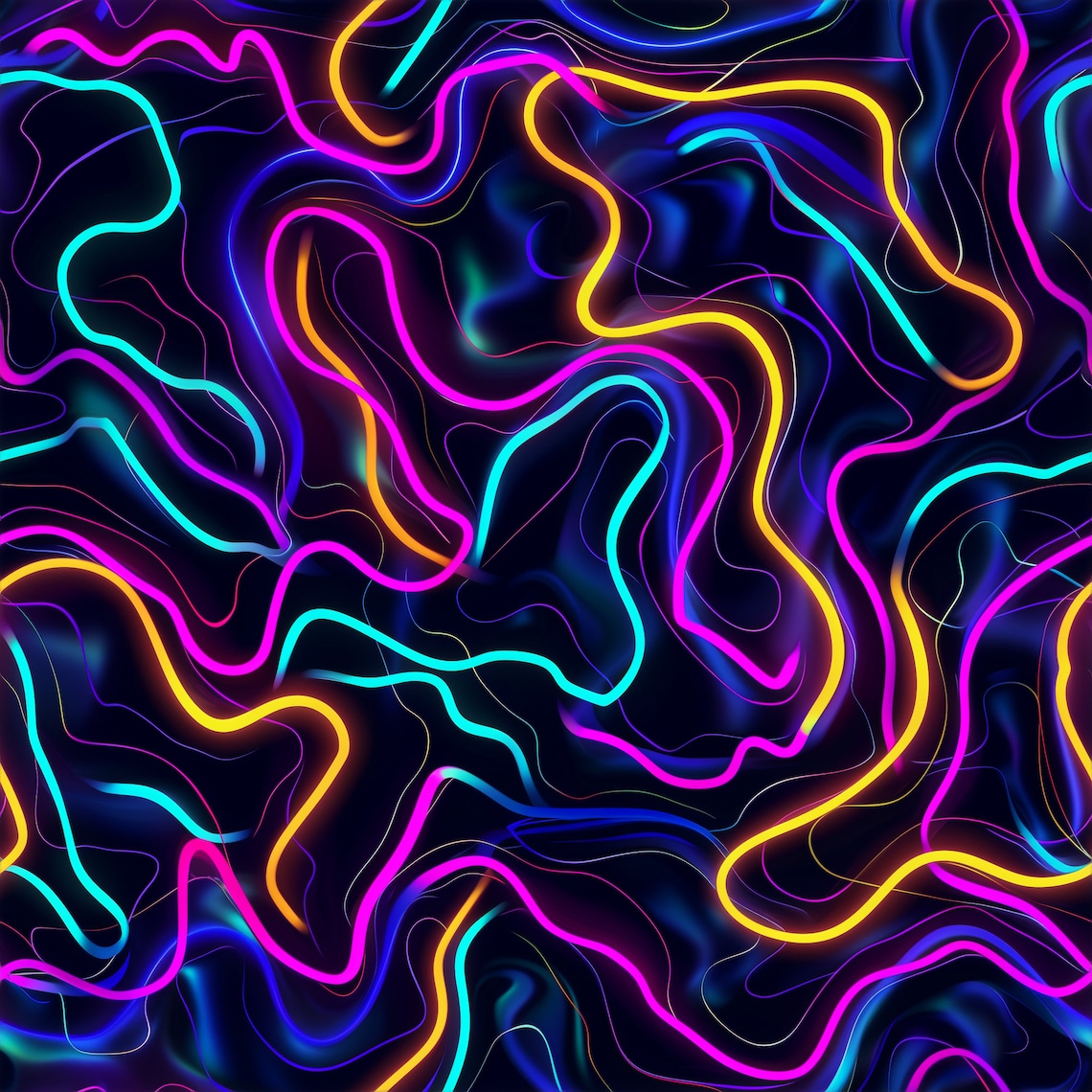 Seamless HD Neon Repeatable Tile Digital Download Unlimited Commercial ...