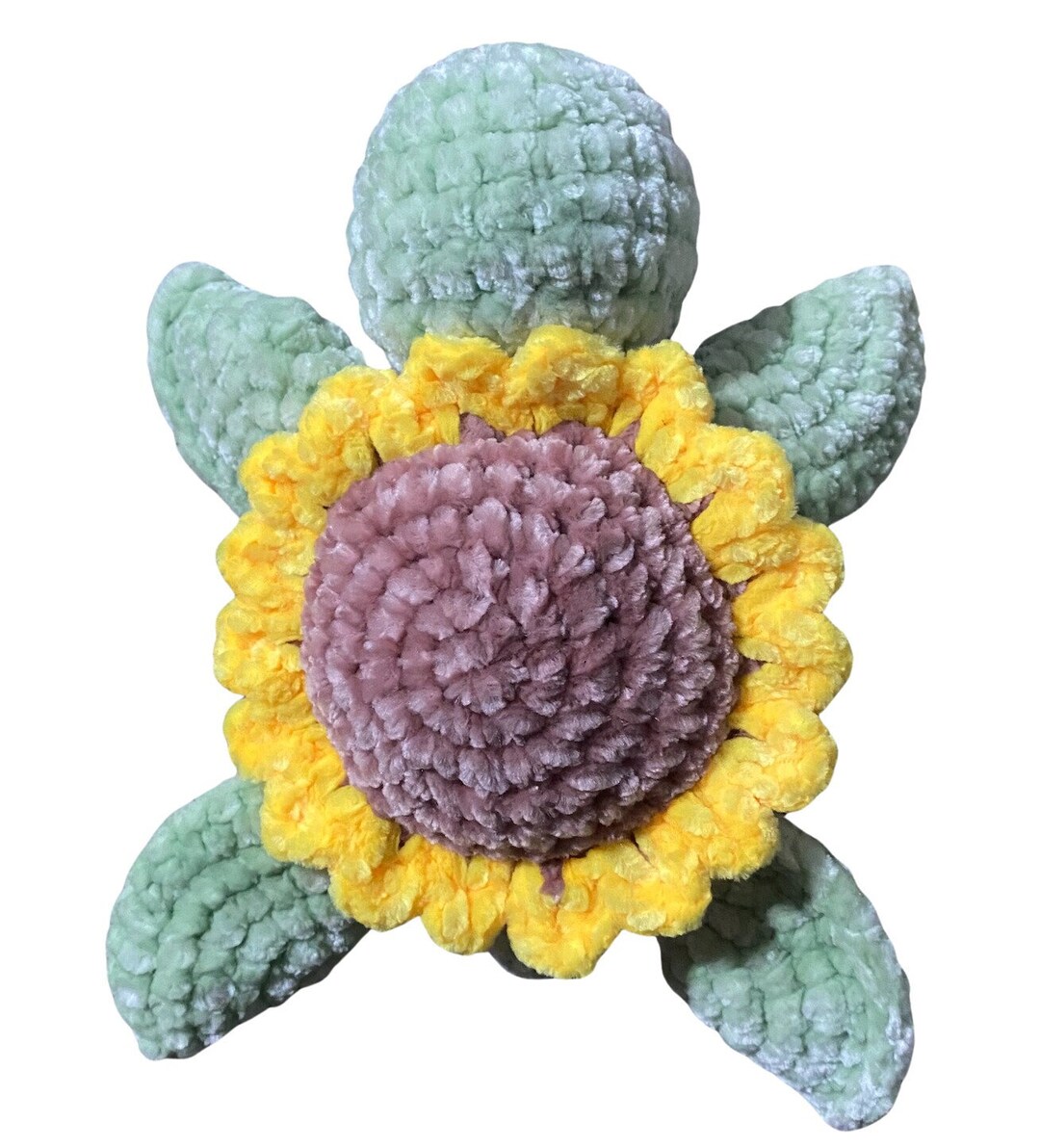 Sunflower Turtle Amigurumi Crochet Pattern PDF - Plush Yarn, Easy DIY ...