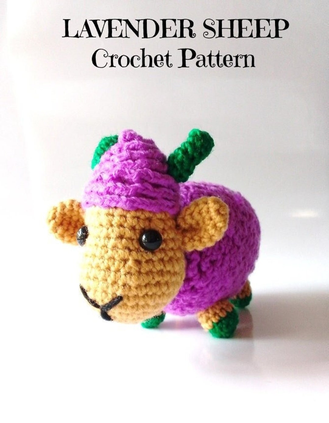 Lavender Sheep Crochet Pattern PDF, Amigurumi Baby Lamb, Beginner ...