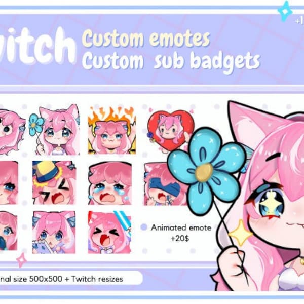 Twitch Emote Commission - Etsy