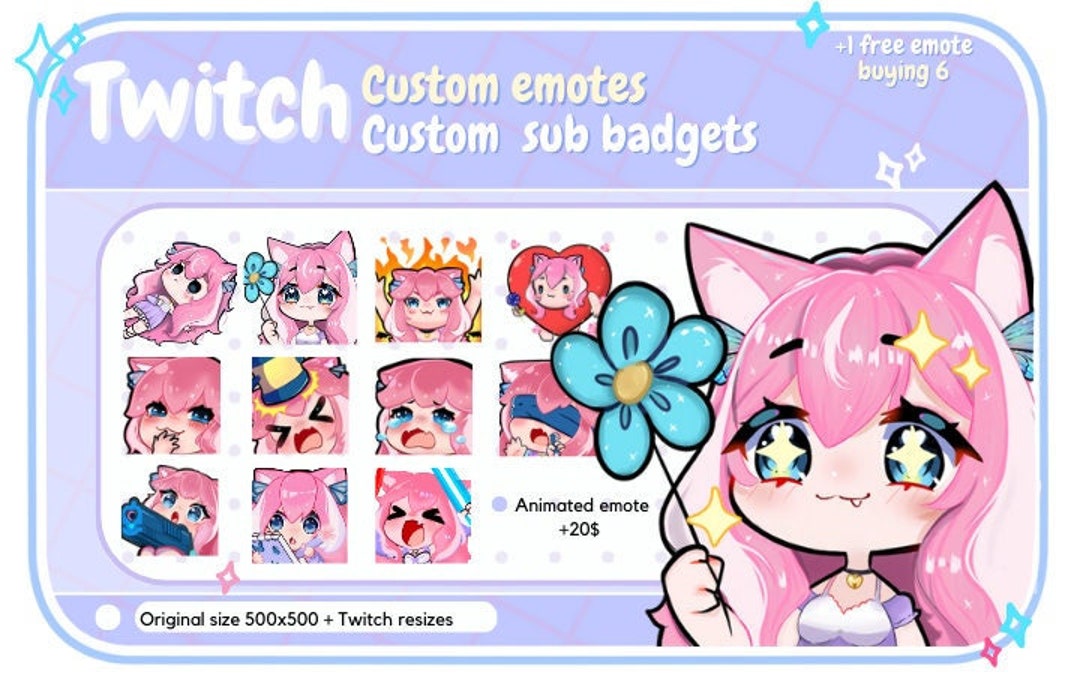 CUSTOM Emotes for Twitch, Youtube and Discord I Emote Commission I ...
