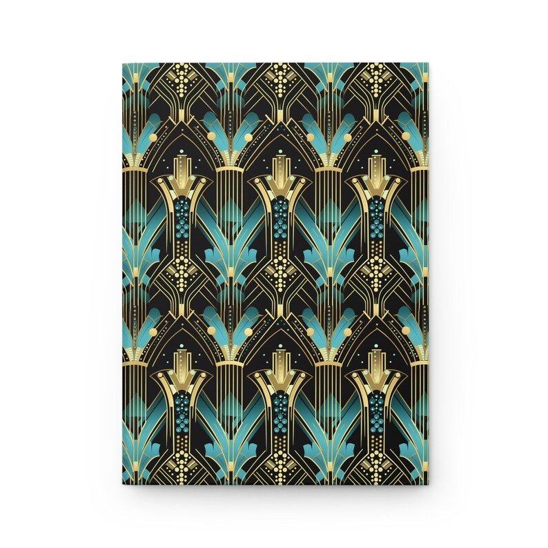 Art Deco Style Journal, 1920's Design Notebook. Hardcover Journal Matte ...
