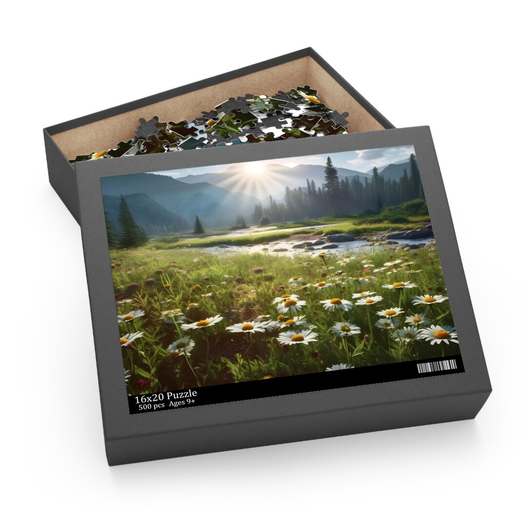 Field of Daisy Wildflowers Puzzle 120 252 500-piece - Etsy