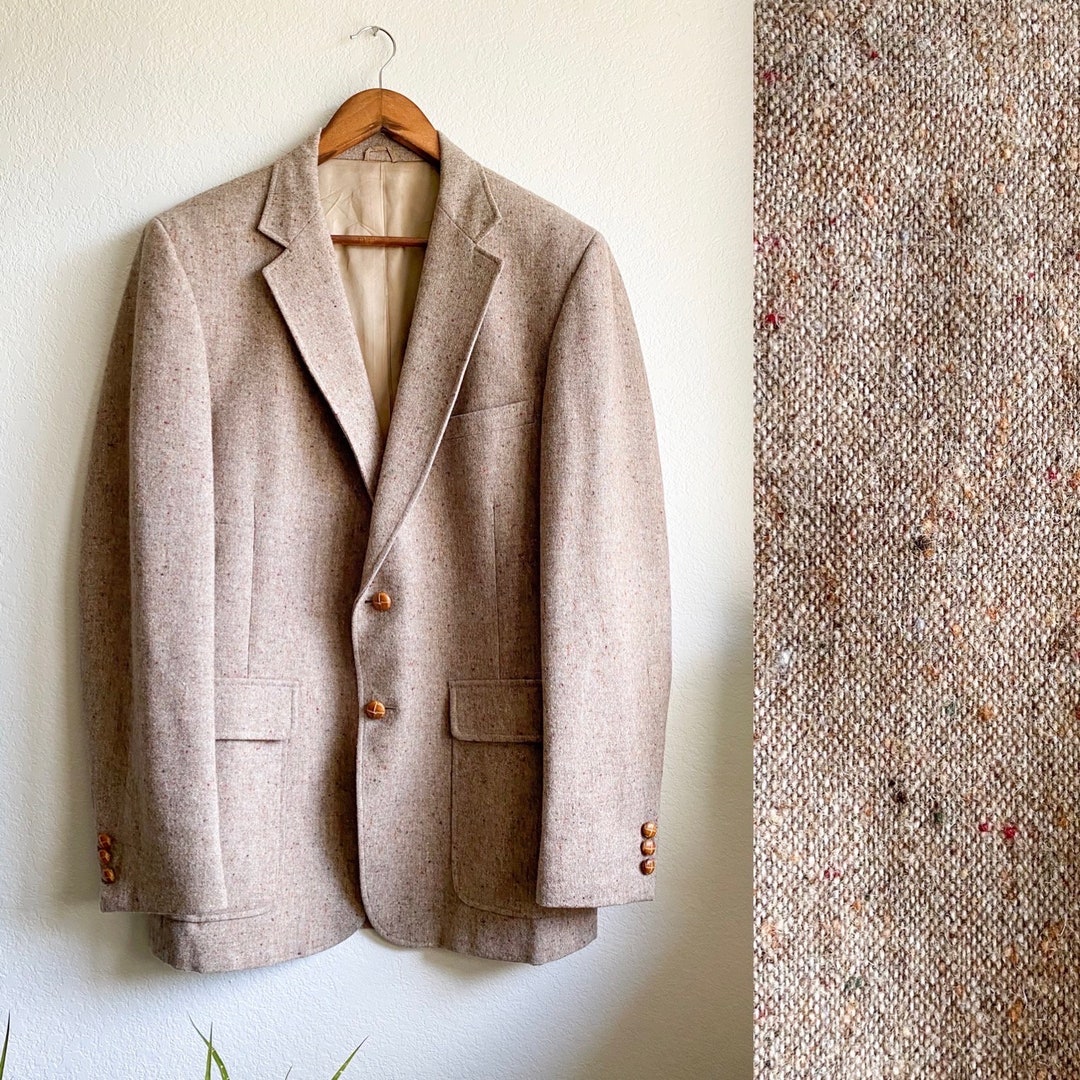 Vintage John Keith Tan Wool Suit Jacket / Blazer Large, 43 - Etsy