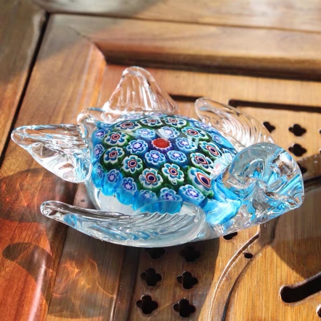 Handmade Mini Sea Turtle Art Glass Blown Sea Animal Figurine - Etsy