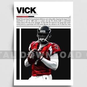 Michael Vick Poster Atlanta Falcons Football Wall Art Digital Download ...