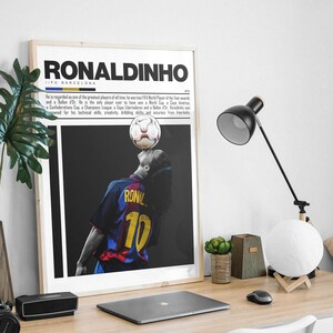 Ronaldinho Digital Poster for Sports Fan Wall Art for Soccer Fans ...
