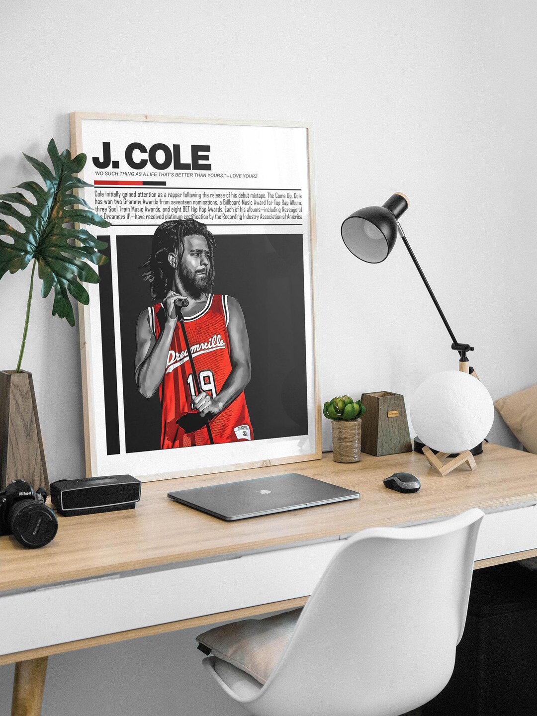 J Cole Digital Poster – Hip Hop Wall Art, Music Bedroom or Office Decor ...