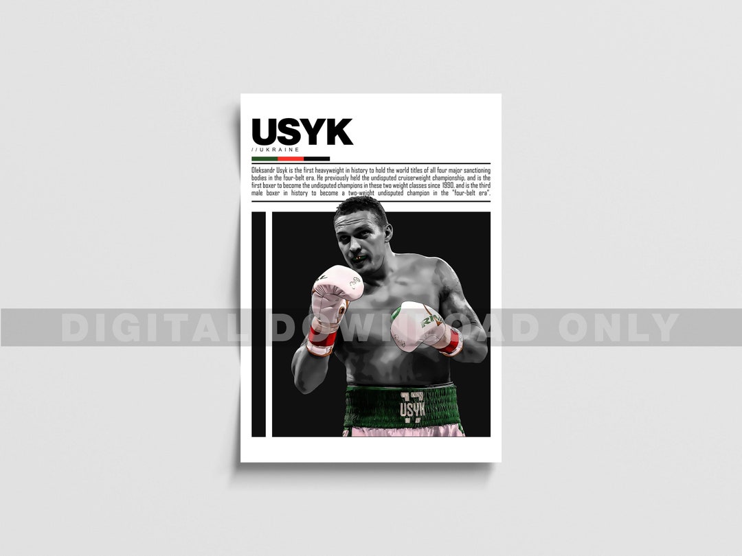 Oleksandr Usyk Digital Poster for Sports Fan Wall Art for Boxing Fans ...