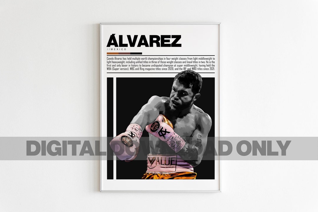 Canelo Alvarez Digital Poster for Sports Fan Wall Art for Boxing Fans ...