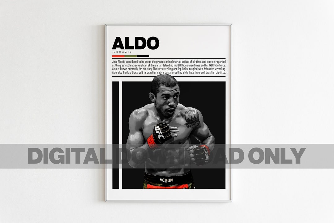 Jose Aldo Digital Poster for Sports Fan Wall Art for MMA Fans Modern ...
